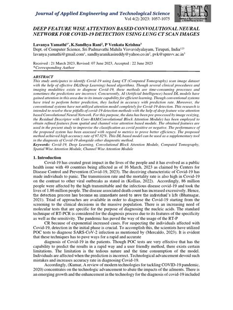 Deep Feature Wise Attention Based Convolutional Ne Pdf Deep Learning Ct Scan