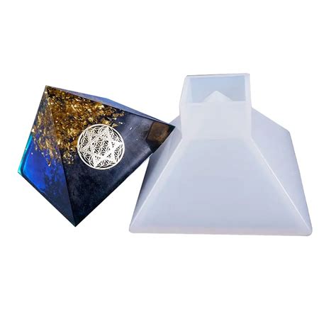 1 шт Пирамида силиконовый чехол с украшением в виде кристаллов эпоксидная смола форма сделай