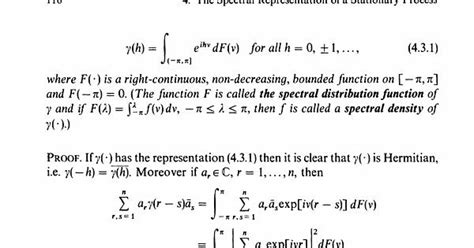 Hergoltz Theorem And Its Proof Time Series Theory And Methods Brockwell And Davis Album