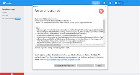 Enable To Switch Linux Container In Window 10 Os · Issue 11585