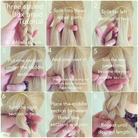 Abellas Braids — How To Do A Three Strand Box Braid Abellasbraids
