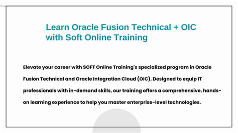Ppt The Future Of It Starts Here Oracle Fusion Technical Oic Skills Powerpoint Presentation