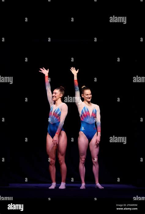 Great Britains Bryony Page And Isabelle Songhurst During Day Four Of The 2023 Fig Trampoline