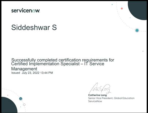 Siddeshwar S On Linkedin Itsm Servicenow Exploring Learningjourney