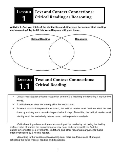 Critical Reading And Reasoning Understanding The Differences Between Facts And Opinions
