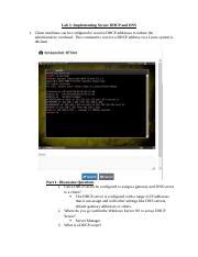 Lab 3 Docx Lab 3 Implementing Secure DHCP And DNS 1 Client Machines Can Be Configured To