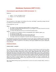 Database Systems Coursework Design Implementation And Course Hero