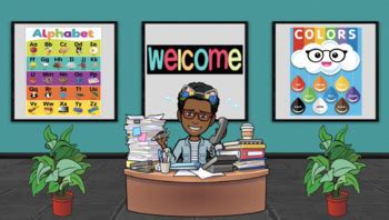 ITeachBIG Bitmoji FULLY EDITABLE Images Virtual Classroom GOOGLE SLIDES