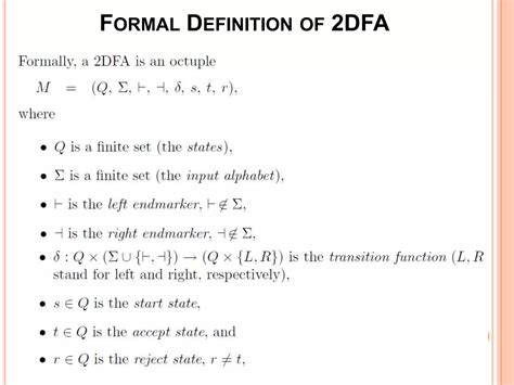Two Way Deterministic Finite Automata Pptx