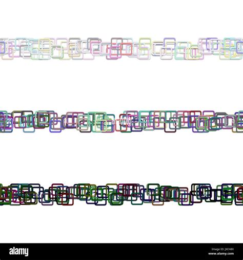 Seamless Abstract Square Pattern Text Divider Line Design Set Vector Decoration Elements Stock