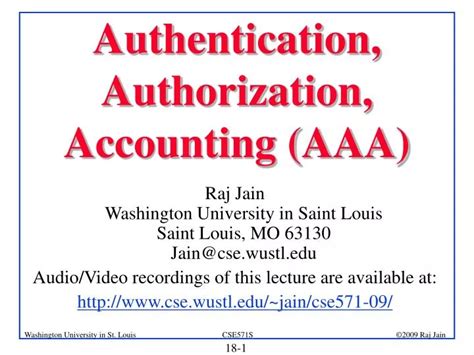 Ppt Authentication Authorization Accounting Aaa Powerpoint Presentation Id 1420247