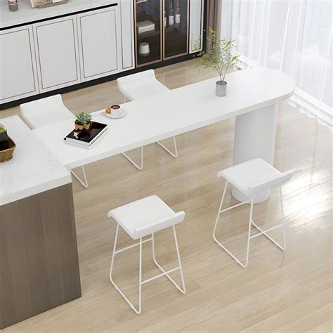 42 Inch Height Cocktail Bar Table Industrial Style Wood Rounded Corners