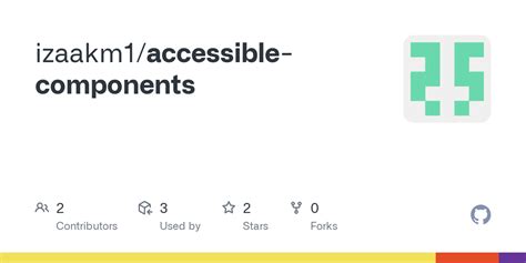 Github Izaakm Accessible Components