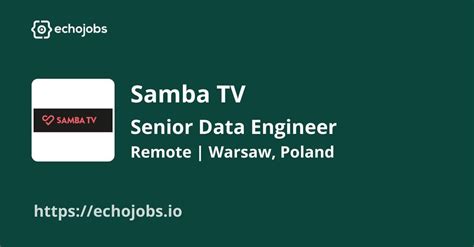 Samba Tv Is Hiring Senior Data Engineer Warsaw Poland Remote Ansible Terraform Postgresql
