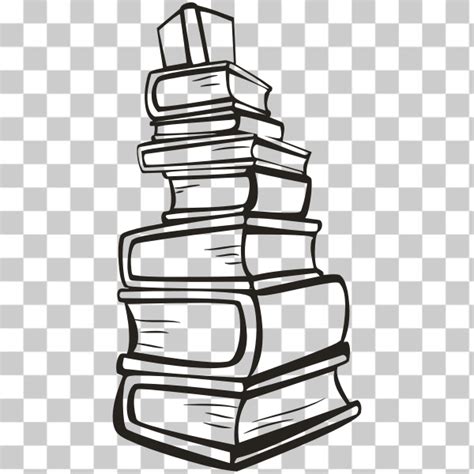 Free SVG Stack Of Books In Black And White Nohat Cc