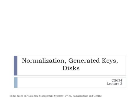pdf normalization generated keys disks · normalization in practice