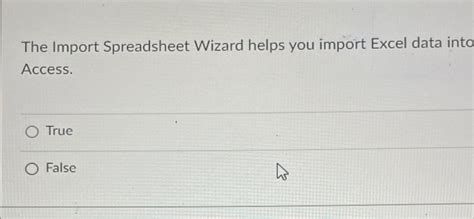 Solved The Import Spreadsheet Wizard Helps You Import Excel