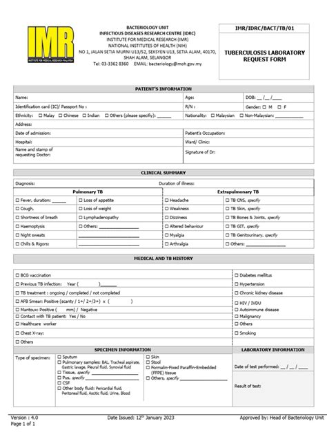 Request Form Ujian Tibi Imr Pdf Tuberculosis Clinical Medicine Request Form Ujian Tibi Imr Pdf Tuberculosis Clinical Medicine