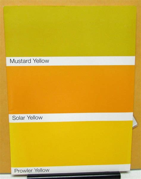 1999 Plymouth Prowler Press Kit Media Release Yellow But Not Mellow