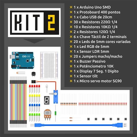 Kit Uno R3 Tutorial Para Arduino Iniciante Completo 2 Parcelamento