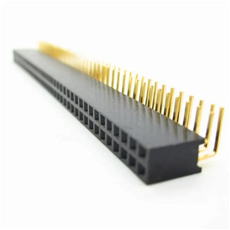2 54mm R A Double Row Female 2 40P PCB Board Right Angle Pin Header Socket Connector Pinheader 2