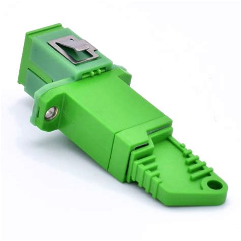 E APC To SC APC Adapter Simplex Green Singlemode