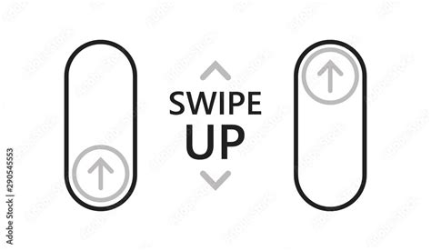 Swipe Up Icon Set Isolated On White Background For Social Media Stories Scroll Pictogram Arrow