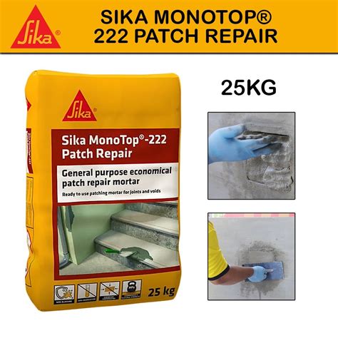 Sika Monotop 222 Patch Repair 25kg General Purpose Shrinkage Compensated Patch Repair Mortar