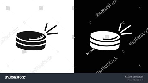Puck Icon Flat Vector Set Outline Stock Vector Royalty Free