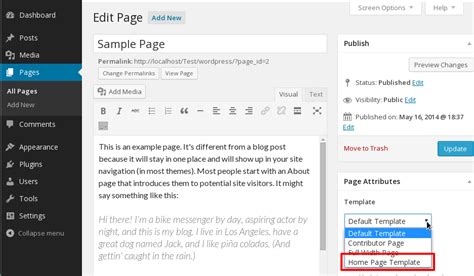 Wordpress Custom Specialized And Partial Templates