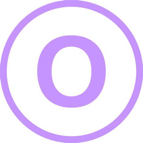 Letter O Generic Outline Color Icon