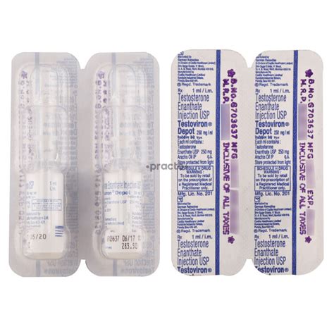 Testoviron 250 Mg Injection Uses Dosage Side Effects Price