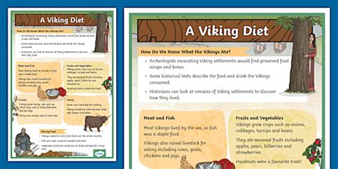Viking Diet Poster Ks2 History Twinkl