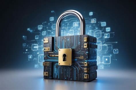 Premium Photo Cube Computing Technology With Padlock Cloud Data And Internet Security