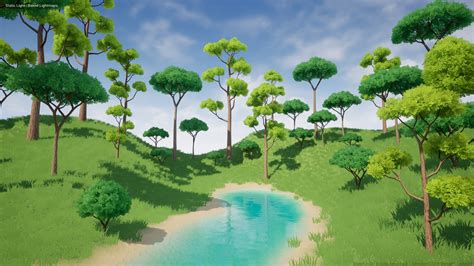 stylized trees pack in props ue marketplace