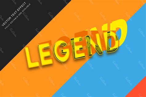 Legend Distorted Font Style Effect Free Vector File