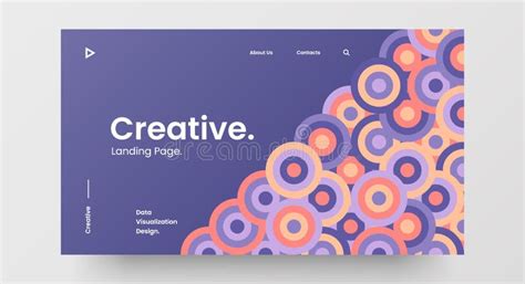 horizontal responsive web design project layout abstract geometric