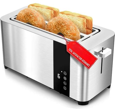 Customized Led Display 6 Browning Levels Stainless Steel Toaster 4