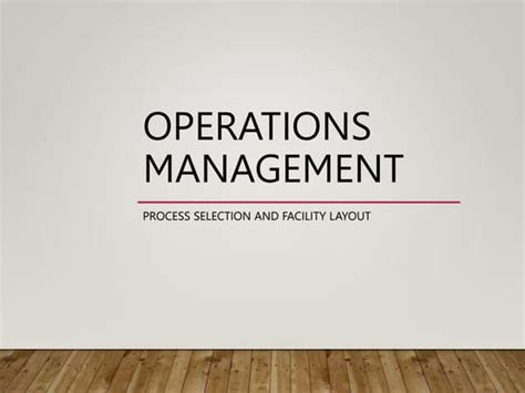 Process Layout Operations Management Ppt