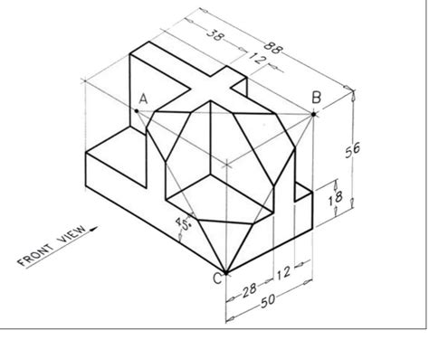 solved draw the section view cut the section and draw