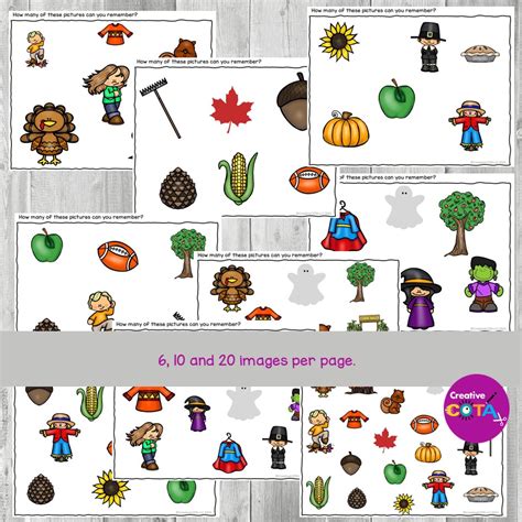 Fall Visual Memory Packet Your Therapy Source
