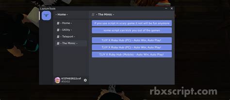 the mimic auto win teleports keybinds scripts rbxscript