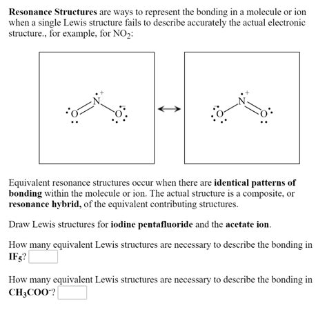 Solved Resonance Structures Are Ways To Represent The