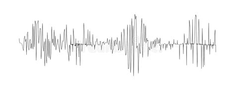 Seismogram Or Lie Detector Graph Ground Motion Sound Or Pulse Record Wave Stock Vector