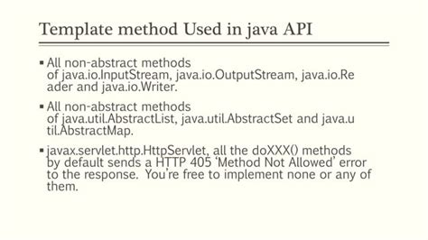 design pattern template method in java ppt