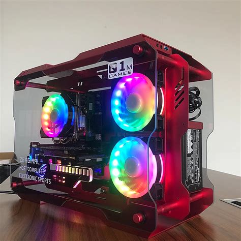 Matx Itx 마더보드 Diy 오픈 데스크탑 케이스 Usb30 컴퓨터 게임 케이스 강화 유리 투명 3x120mm