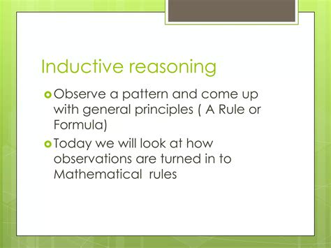 Using Inductive Reasoning Ppt