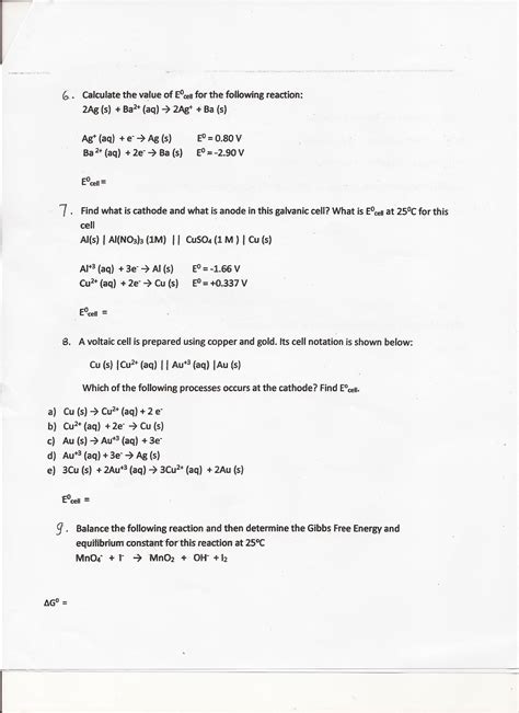 Solved Calculate The Value Of E Cell For The Following Chegg Com