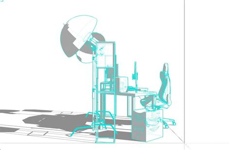 Influencer Desk Setup 3d Model By Alphagroup