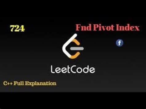 Find Pivot Index Leetcode 724 YouTube